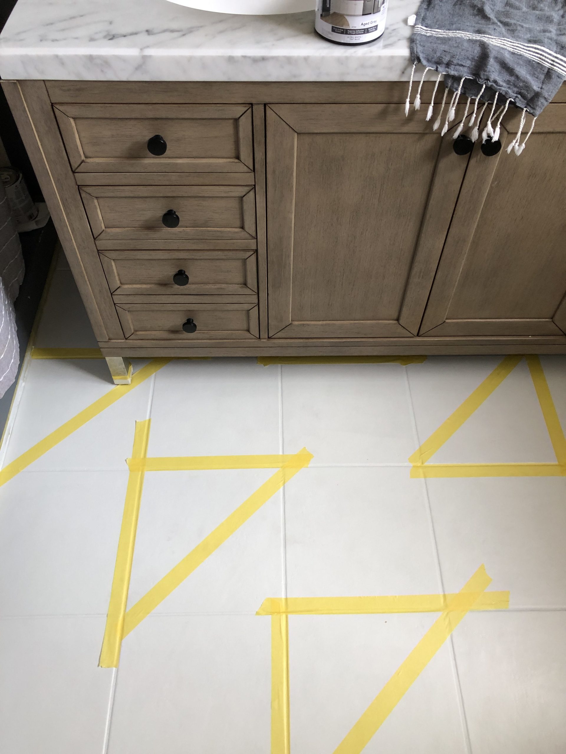 DIY Painted Bathroom Floors with Rust-Oleum - Kristin Dion Design